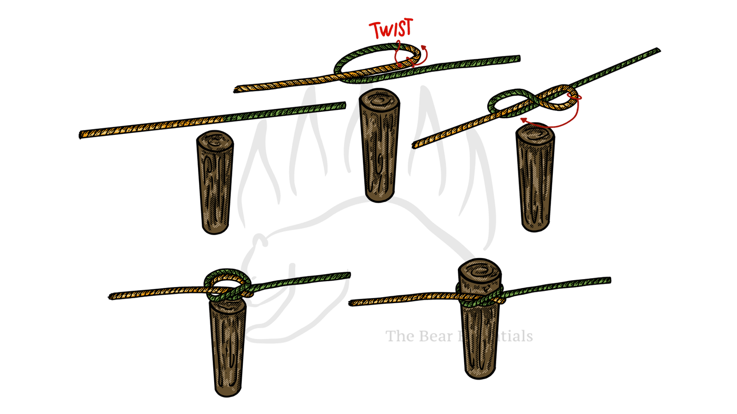 How to Tie the Constrictor on a Bight (Mid Line) – The Bear Essentials ...