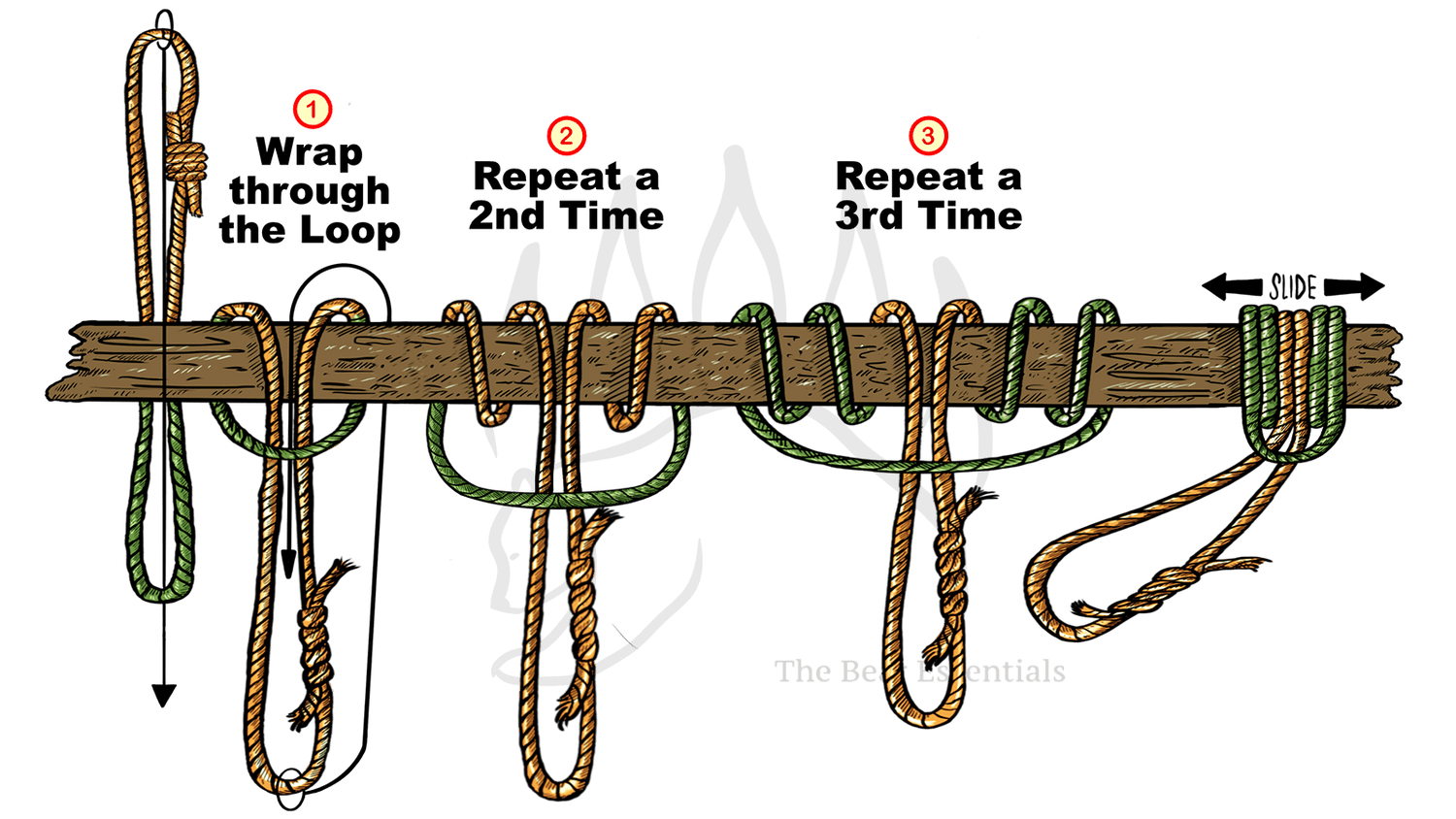 How To Tie the Prusik Knot – The Bear Essentials Outdoors Co.